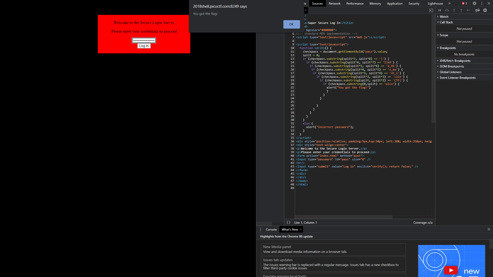 Picoctf 2018 Walkthrough Client Side Is Still Bad Cse Nerd